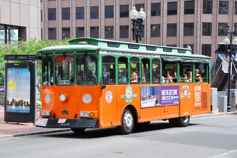 Boston Old Town Trolley Tours, Massachusetts, USA Editorial Image ...