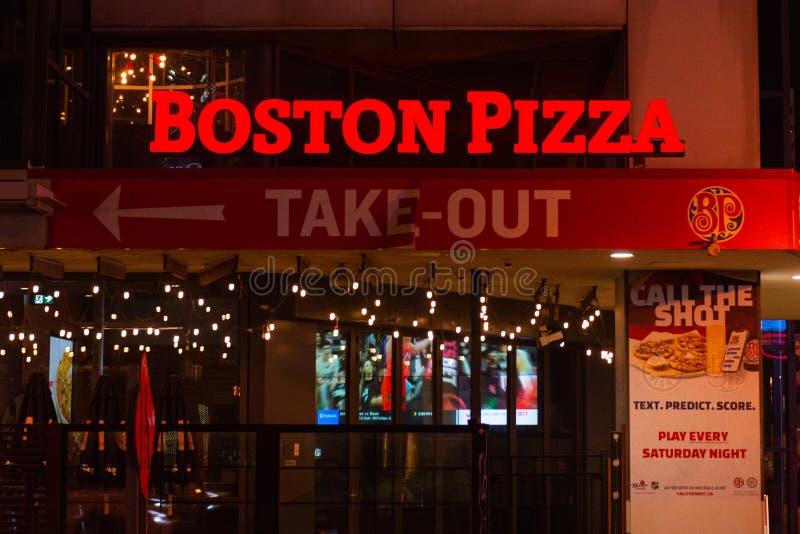 Boston Pizza Sign in Toronto Editorial Photography - Image of logo ...