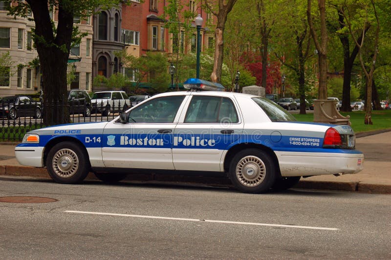 A Boston Police Car editorial stock photo. Image of massachusetts ...