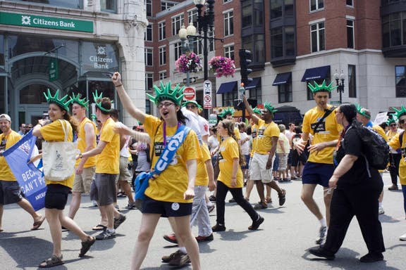 Boston Pride Parade editorial photography. Image of parade - 7139922