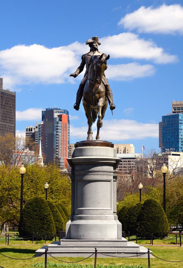 George Washington Statue in Boston Common Park Editorial Stock Image ...