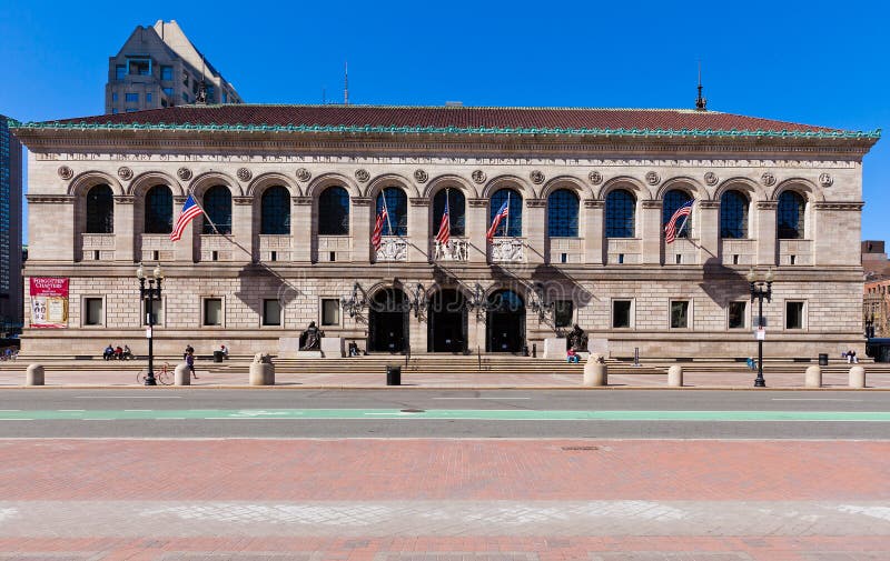Elevated View of Boston Public Library Editorial Image - Image of ...