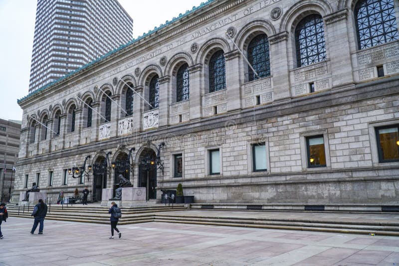 The Boston Public Library - BOSTON , MASSACHUSETTS - APRIL 3, 2017 ...