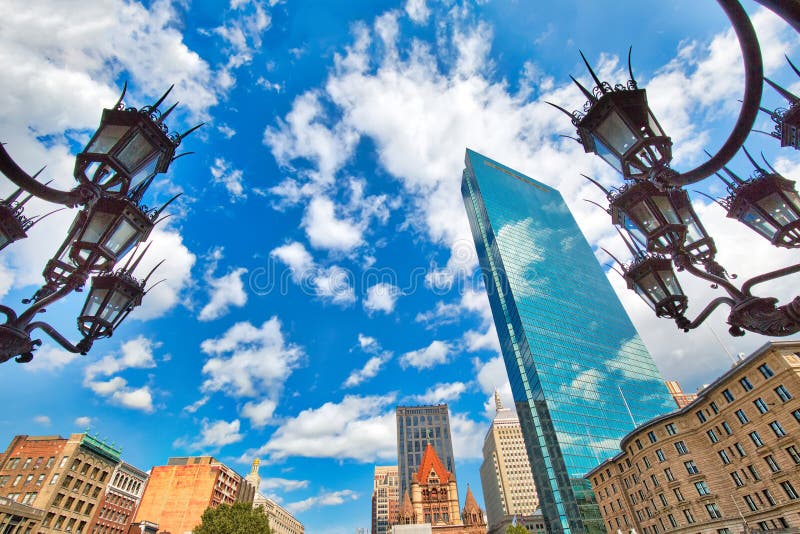Boston Public Library Entrance Facing Copley Square Stock Image - Image ...
