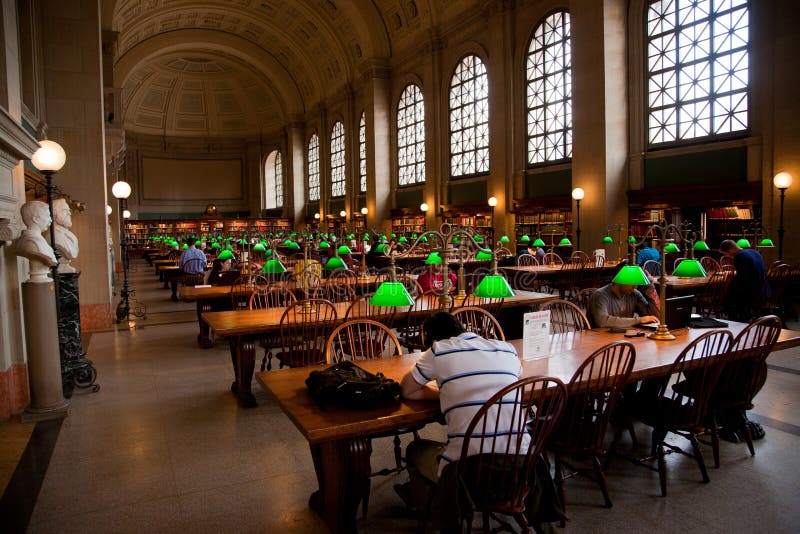 Boston Public Library Interior Editorial Stock Image - Image of ...
