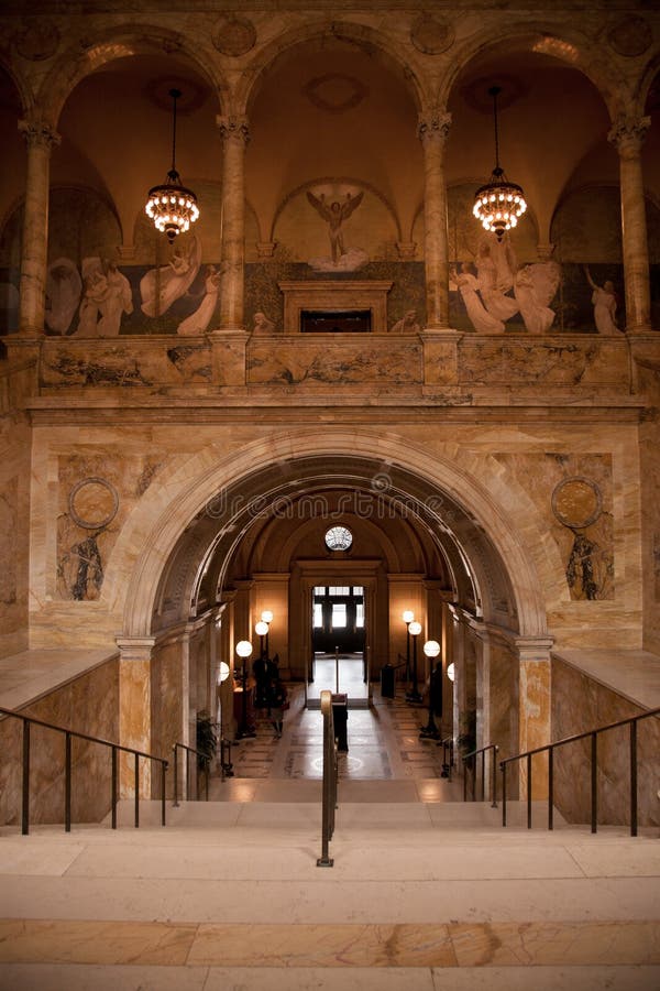 Library Walkway in Manchester City Centre Stock Image - Image of alley ...