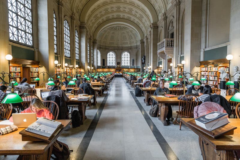 Elevated View of Boston Public Library Editorial Image - Image of ...