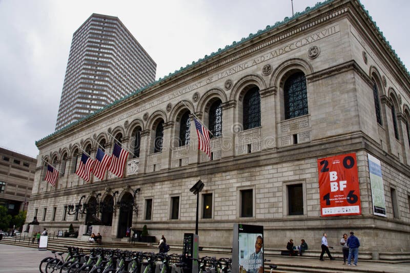 Boston Public Library Which Opened in 1895. Boston, MA, USA. September ...