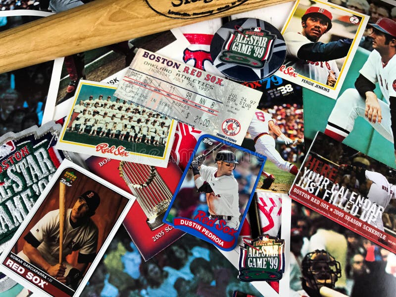 Boston Red Sox Collage editorial stock photo. Image of tickets - 115692828