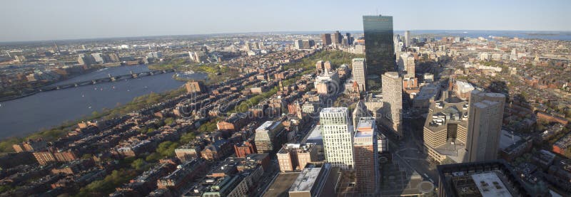 Boston S Panoramic View As it is Seen from Prudential Tower Editorial ...