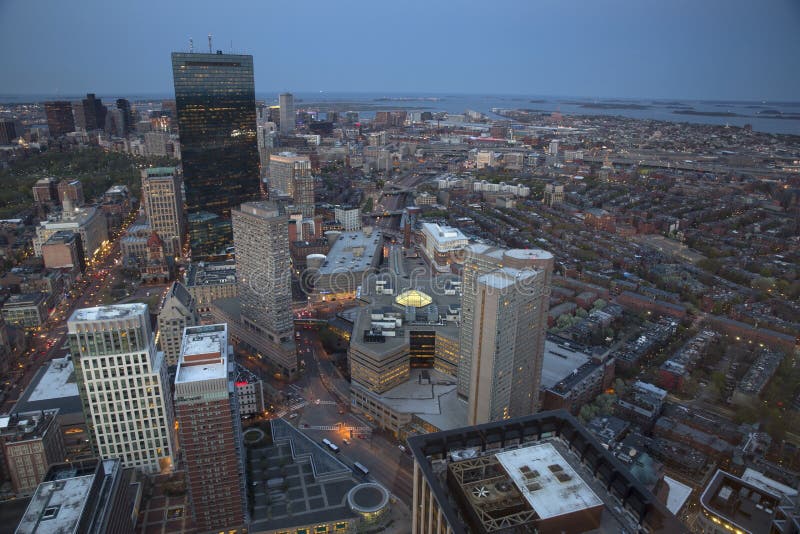 Boston S Sunset Panoramic View As it is Seen from Prudential Tower ...