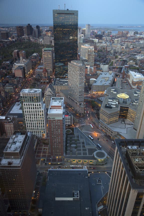 Boston S Sunset Panoramic View As it is Seen from Prudential Tower ...