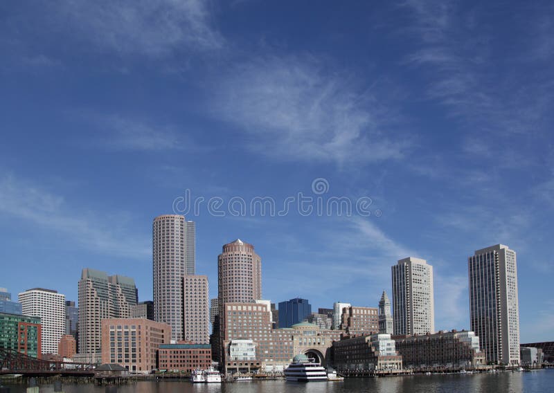 Boston skyline stock image. Image of port, structures - 14528173