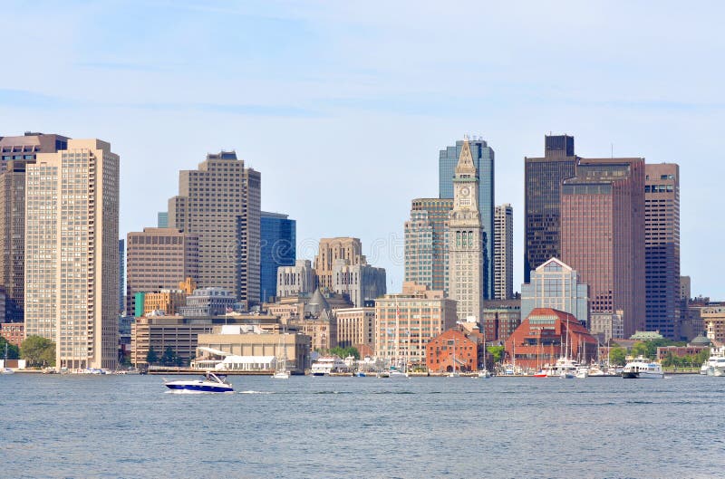 Boston skyline stock photo. Image of crest, architecture - 17553964