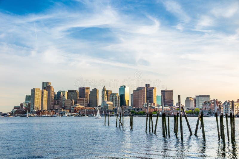 Boston skyline stock image. Image of seaside, america - 41572663