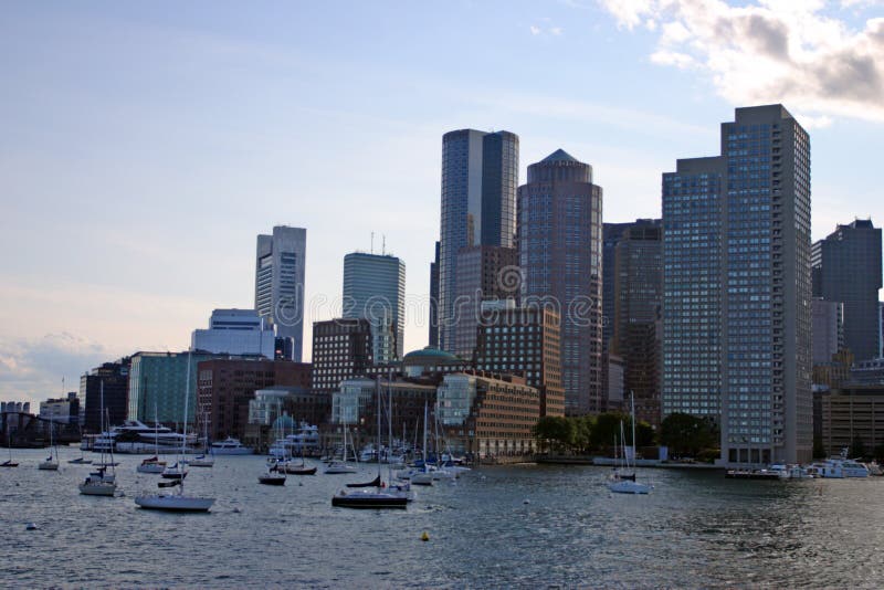Boston Skyline, Inner Harbor, USA Stock Image - Image of seaside ...