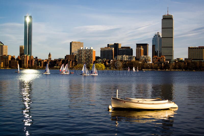 Boston Skyline Beautiful Day Ma Stock Photos - Free & Royalty-Free ...