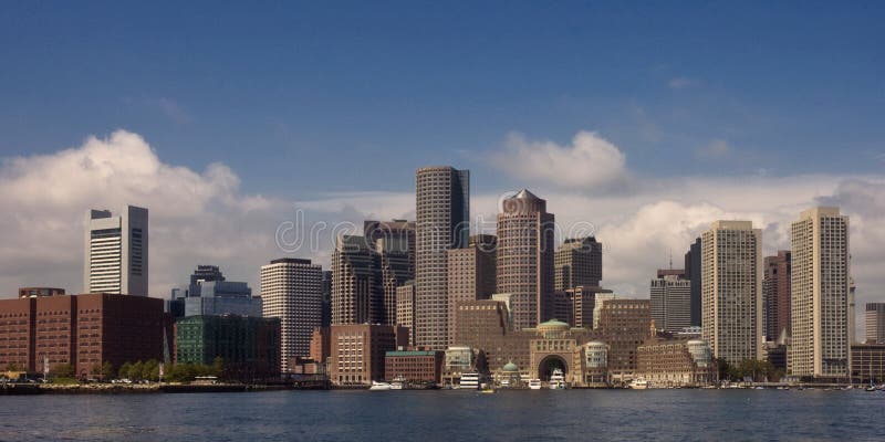 Boston Skyline Panorama stock photo. Image of port, rowes - 5958370