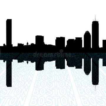 Boston skyline with text stock vector. Illustration of buildings - 12934297