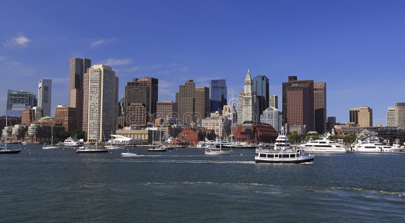 Boston skyline, USA stock image. Image of port, skyscrapers - 97568683