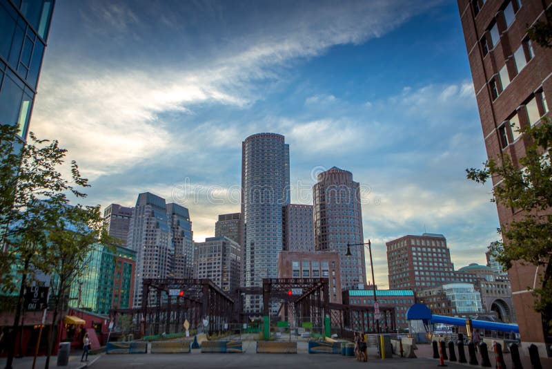 Boston Skyscraper editorial photography. Image of colorful - 95016187
