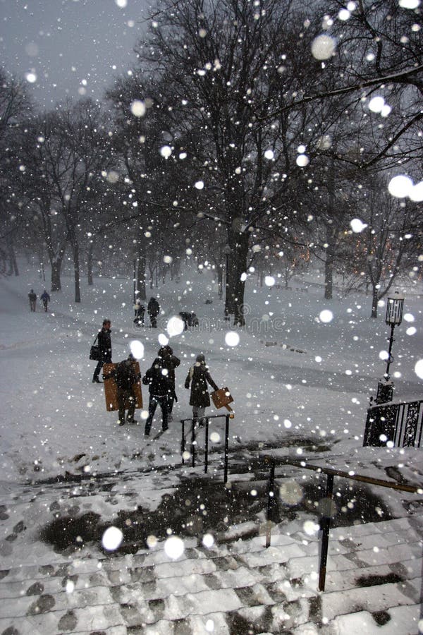 Boston Snow Storm editorial photo. Image of snowscape - 3842941