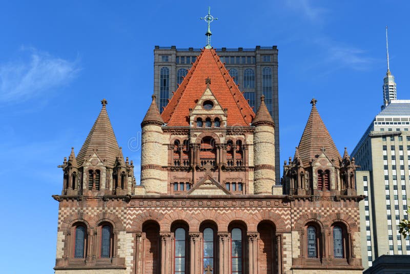 Boston Trinity Church, USA stock photo. Image of tourist - 36677128