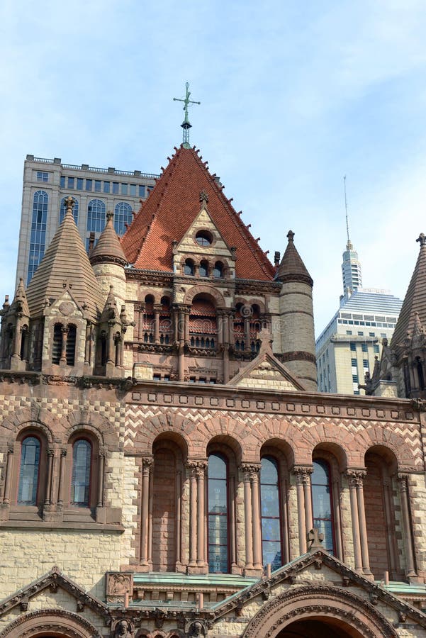 Boston Trinity Church, USA stock image. Image of culture - 43486055