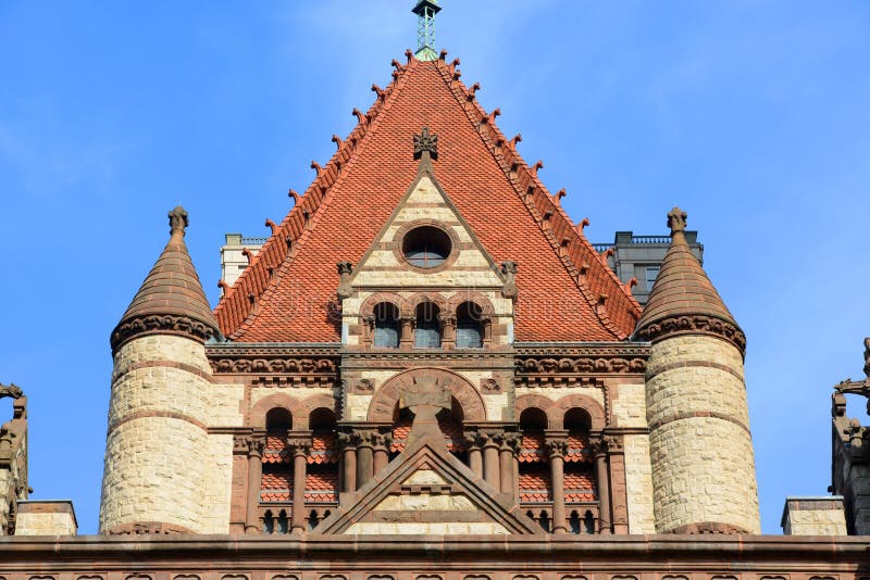 Boston Trinity Church, USA stock photo. Image of copley - 43486160