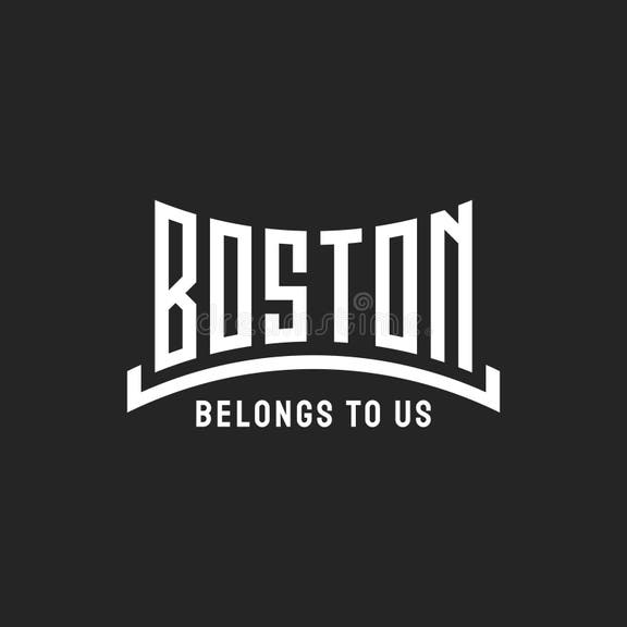 Boston Typography Emblem stock vector. Illustration of design - 383343270