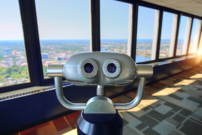 Boston Panoramic View from Prudential Tower Observation Deck Stock ...