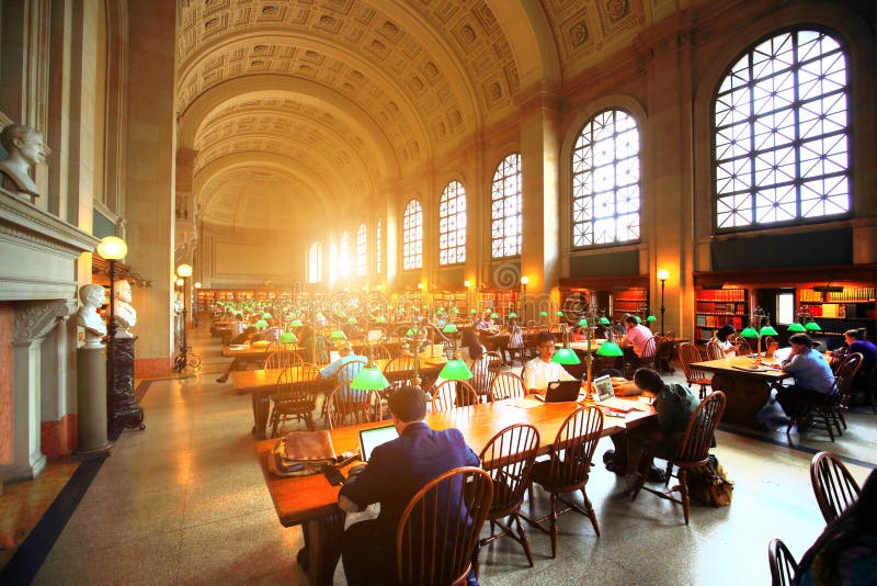 Boston, Public Library Interiors Editorial Image - Image of interior ...