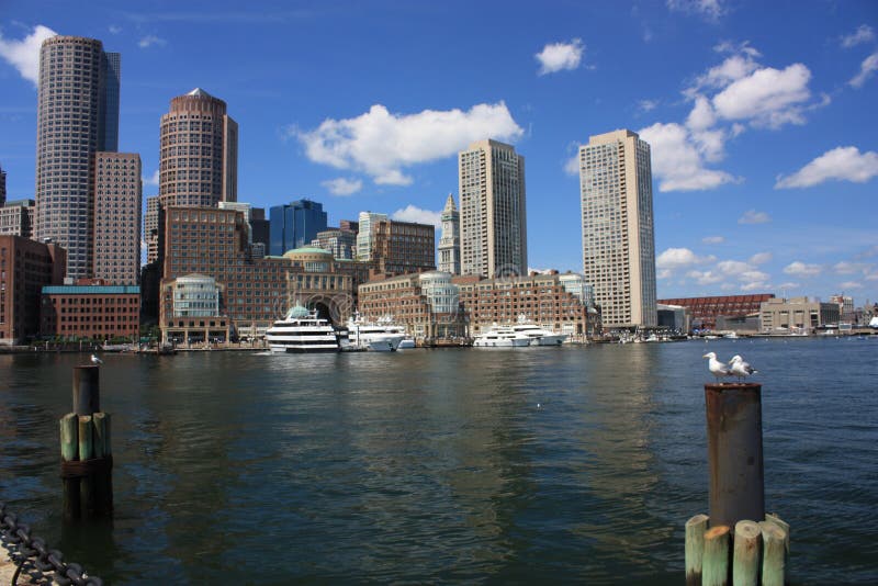 Boston waterfront skyline stock photo. Image of metropolis - 6230918