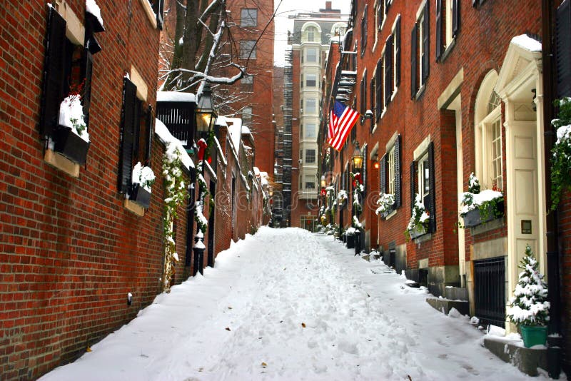 Boston Winter stock image. Image of snow, hill, glass - 4423671