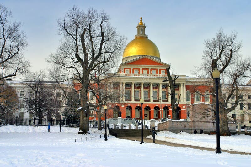 Boston Commons State Capital Aerial View Parade Day World Series Stock ...