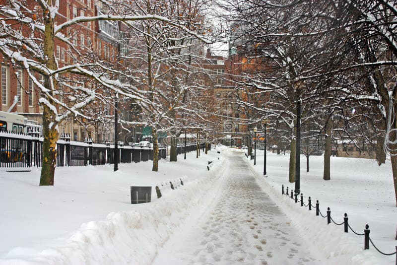 Boston Winter stock image. Image of building, architecture - 72382183
