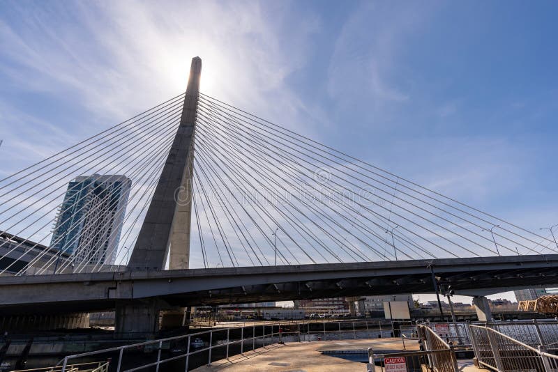 Boston Zakim bridge stock photo. Image of crossing, cable - 144764368