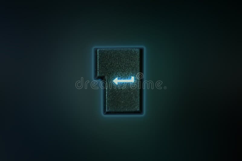 Botão Da Tecla Enter No Computador Conceito Do Crime Do Cyber Foto de ...