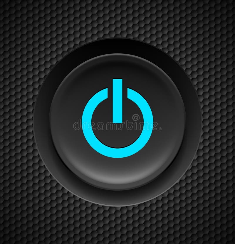 Botón de encendido. ilustración del vector. Ilustración de medio - 34112209