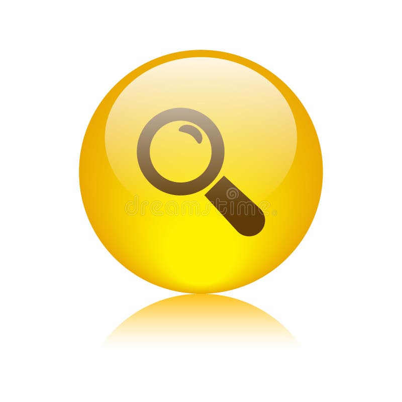 Botón De La Búsqueda Del Icono De La Lupa Stock de ilustración ...