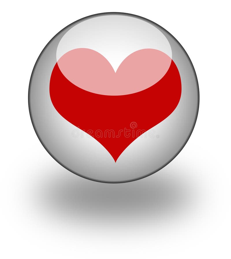 Botón del corazón del amor stock de ilustración. Ilustración de ...