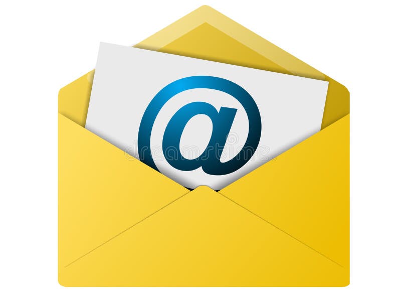 Botón del sobre del email stock de ilustración. Ilustración de color ...