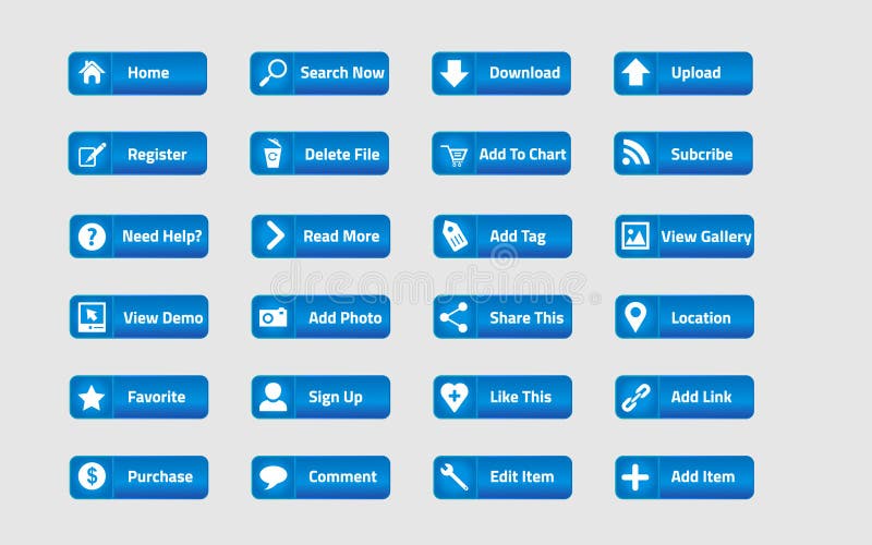 Botón del web ilustración del vector. Ilustración de brillante - 47398753