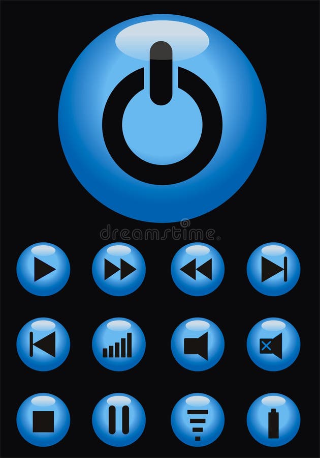 Botones Del Panel De Control Ilustración del Vector - Ilustración de ...