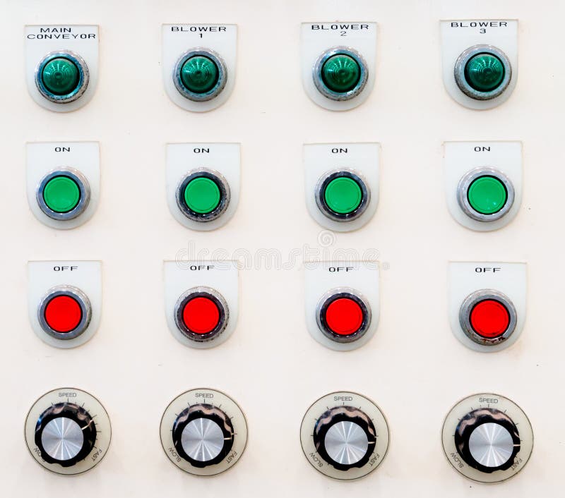Botón Industrial Del Panel De Control Foto de archivo - Imagen de ...