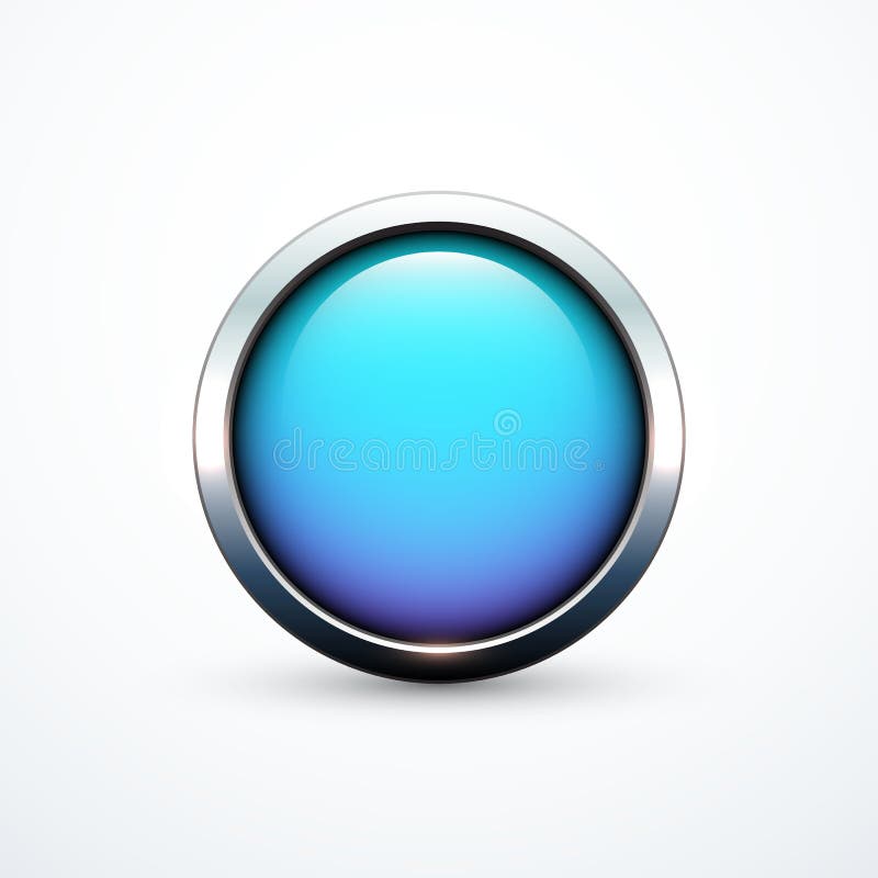 Botón Redondo Azul Ilustración Del Vector Ilustración del Vector ...
