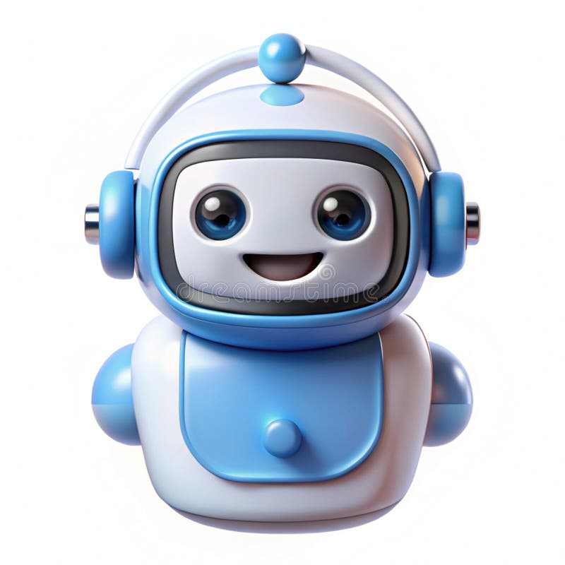 Bot assistant 3D icon stock illustration. Illustration of communication ...