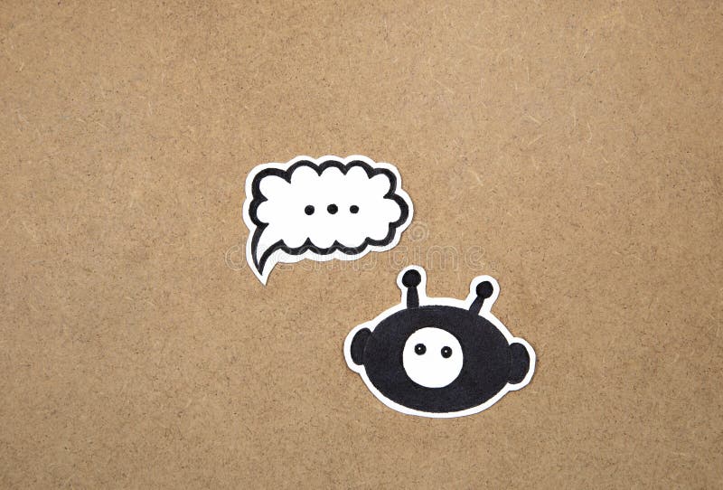 Bot on Chat, Bot Symbol. Concept of AI, Hand Drawn Bot Representation ...