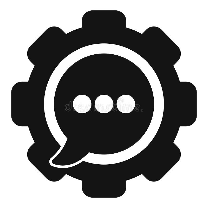 Bot Chat Tech Support Icon Simple Vector. Ai Online Help Stock ...