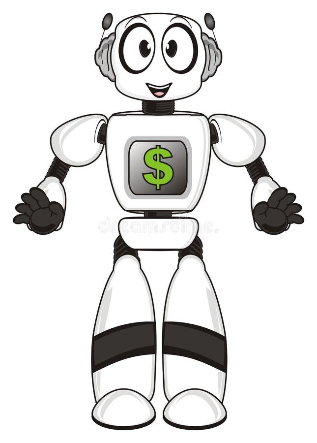 Bot and green sign stock illustration. Illustration of dollar - 95759681